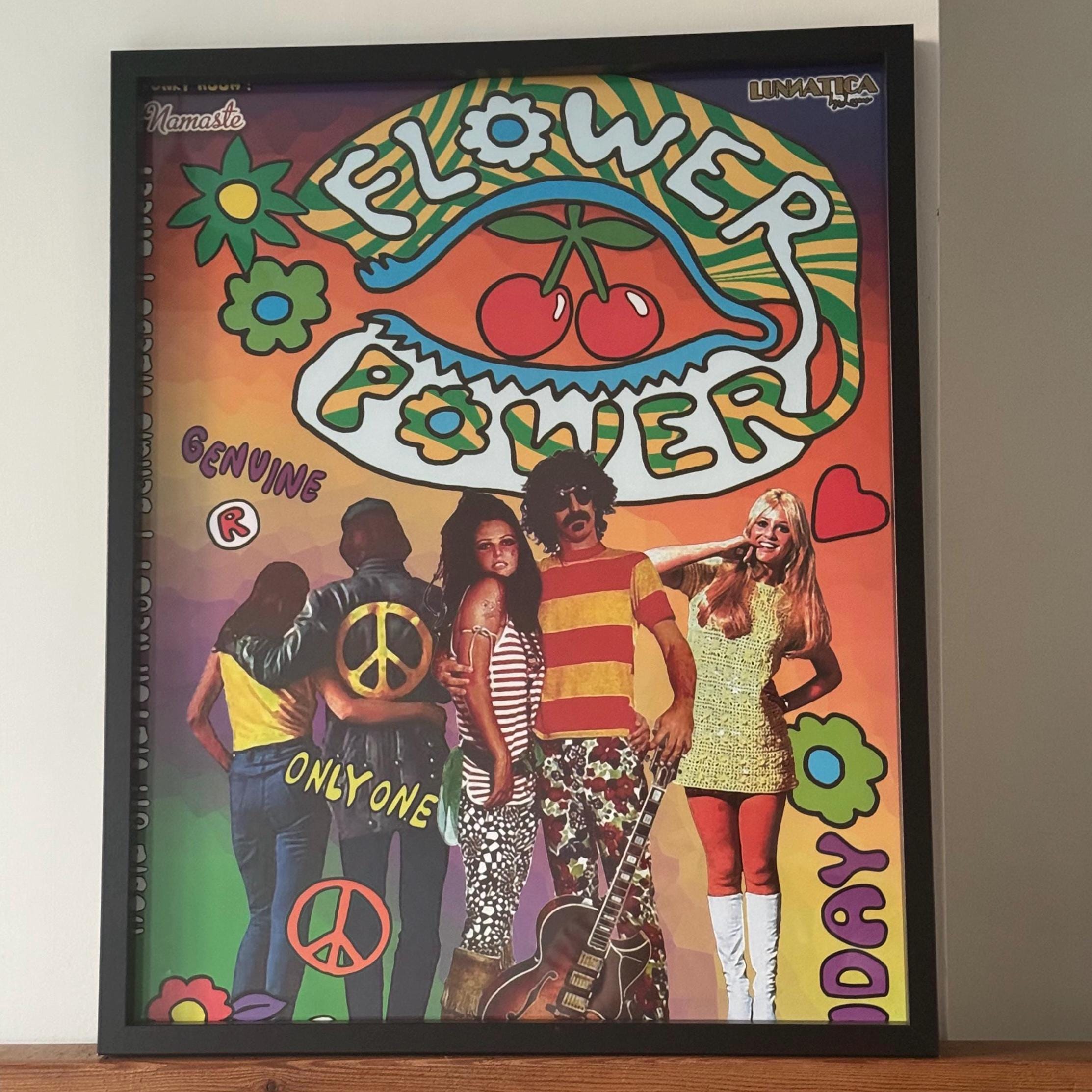 Flower Power ~ Genuine Pacha Ibiza Framed Dj Artwork | Luxury Black Fr ...